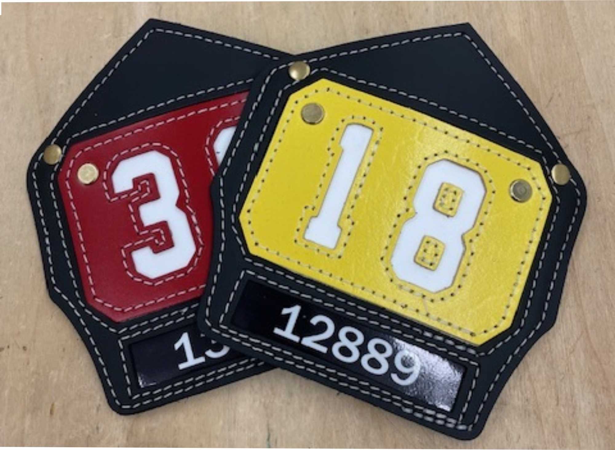 6" WIDE BODY FIREFIGHTER SHIELDS – GOLFIRE FIREFIGHTER SHIELDS - METAL ...