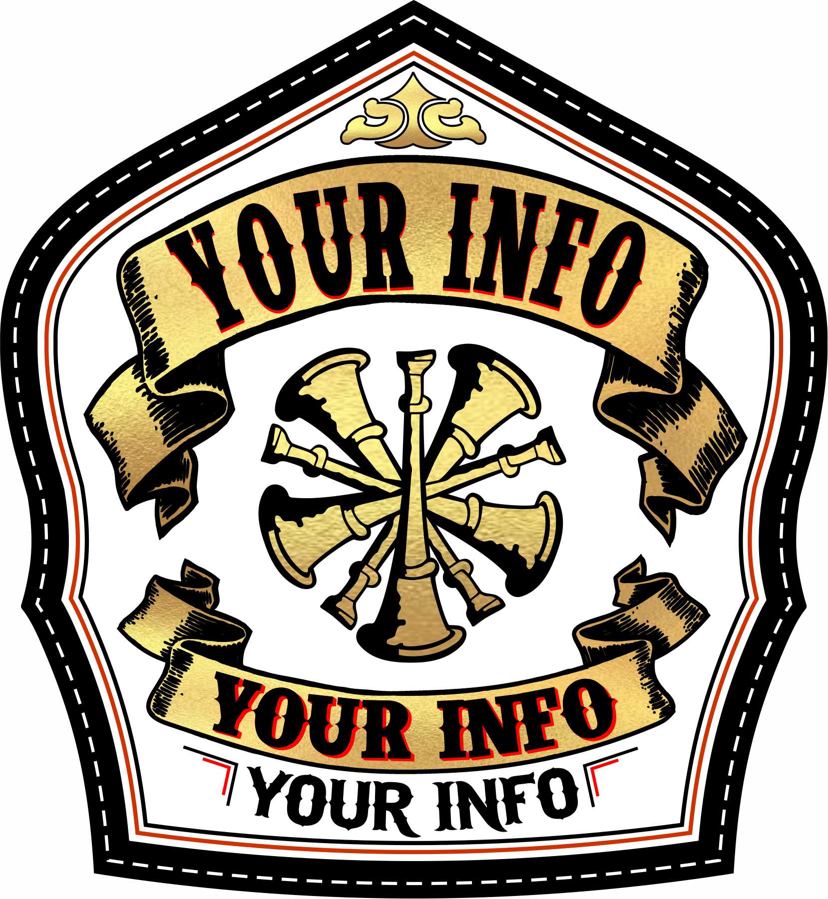 $14.99 CHIEF TINS – GOLFIRE FIREFIGHTER SHIELDS - METAL AND LEATHER ...