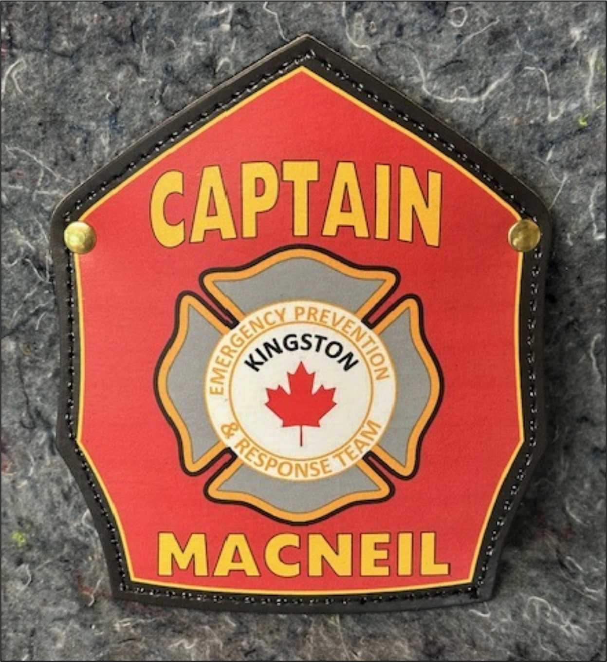 6" CAIRNS SHAPE – GOLFIRE FIREFIGHTER SHIELDS - METAL AND LEATHER ...