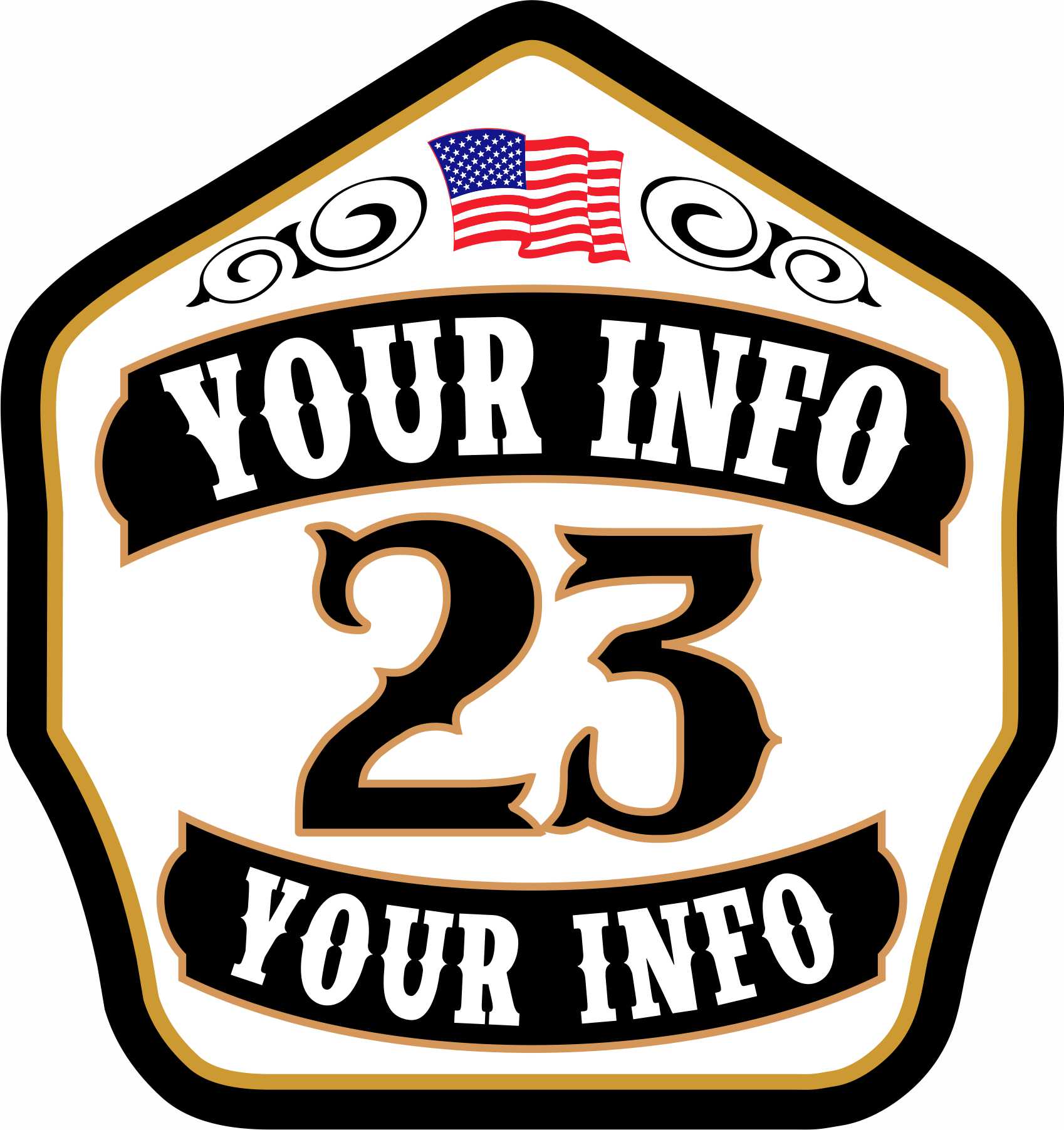 RTG67 METAL TIN FIRE SHIELD – GOLFIRE FIREFIGHTER SHIELDS - METAL AND ...