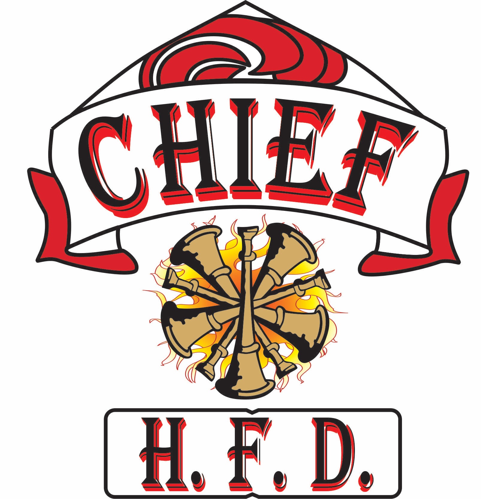 CHIEF 153 – GOLFIRE FIREFIGHTER SHIELDS - METAL AND LEATHER HELMET FRONTS