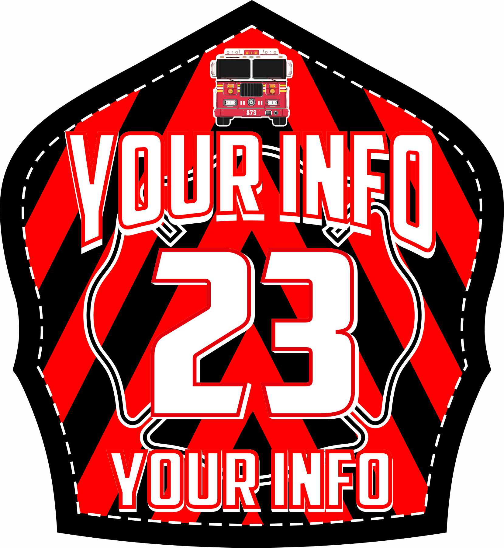 RTG53 METAL TIN FIRE SHIELD – GOLFIRE FIREFIGHTER SHIELDS - METAL AND ...