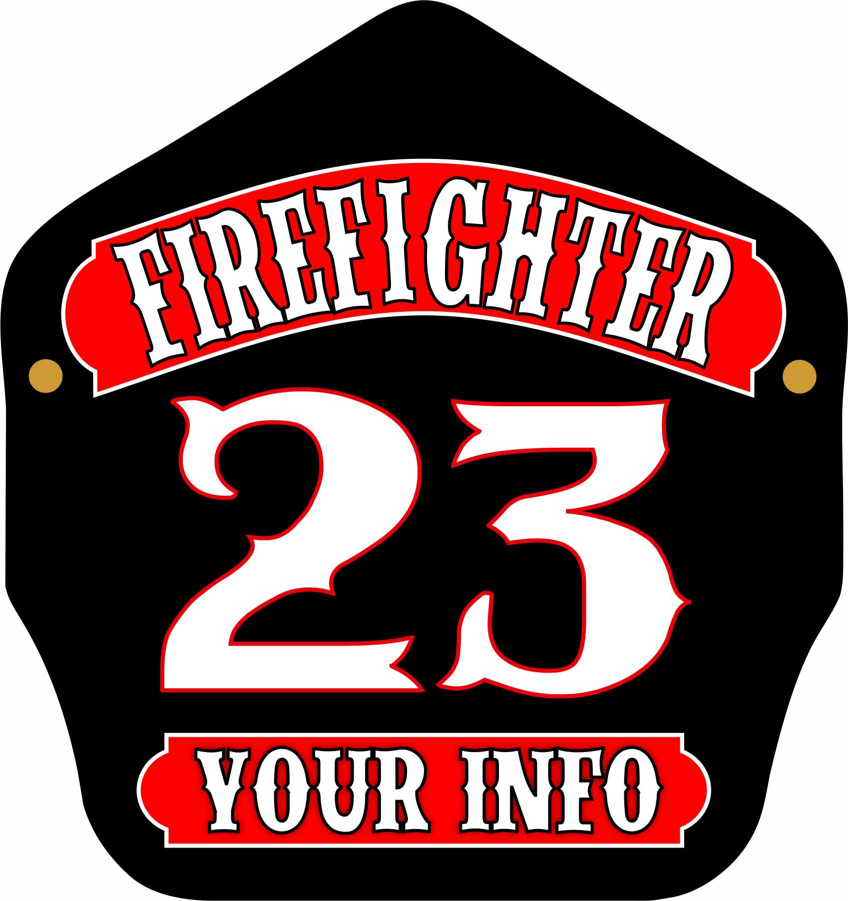 RTG59 METAL TIN FIRE SHIELD – GOLFIRE FIREFIGHTER SHIELDS - METAL AND ...