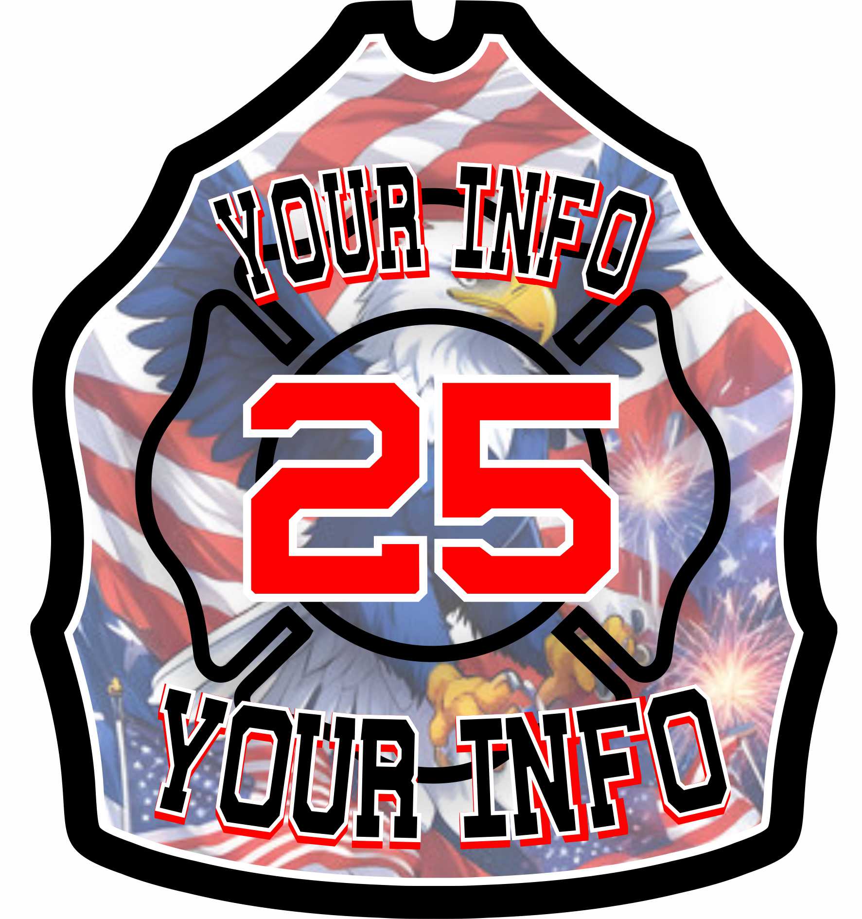 RTG45 METAL TIN FIRE SHIELD – GOLFIRE FIREFIGHTER SHIELDS - METAL AND ...