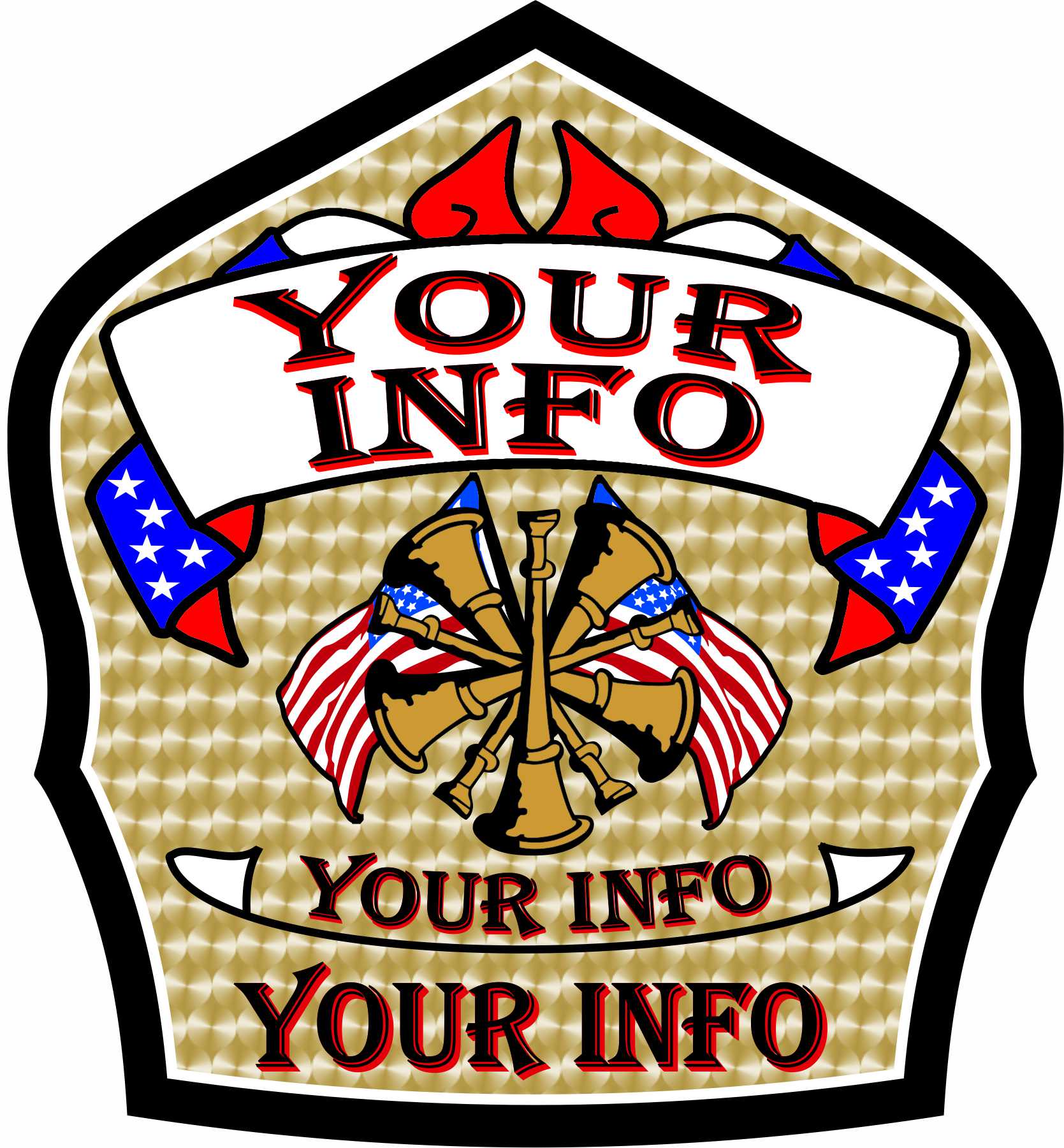 READY TO GO CHIEF 26 – GOLFIRE FIREFIGHTER SHIELDS - METAL AND LEATHER ...