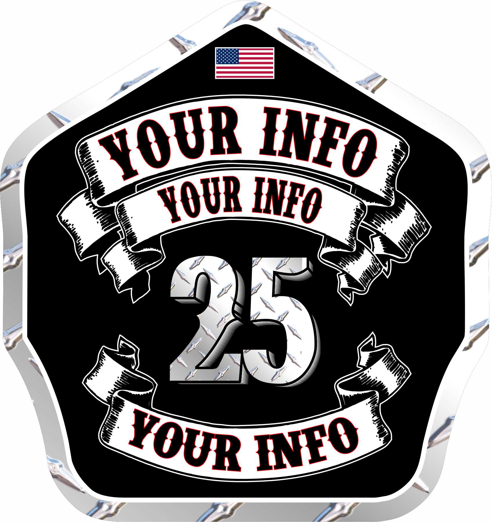 RTG17 METAL TIN FIRE SHIELD – GOLFIRE FIREFIGHTER SHIELDS - METAL AND ...