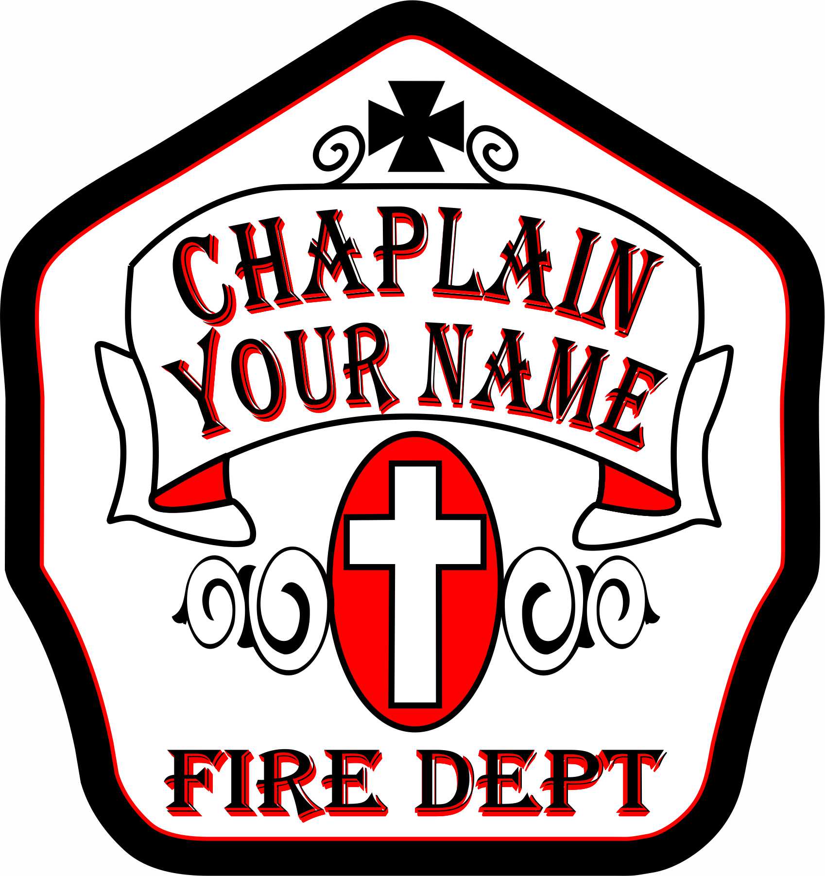 RTG13 METAL TIN FIRE SHIELD – GOLFIRE FIREFIGHTER SHIELDS - METAL AND ...