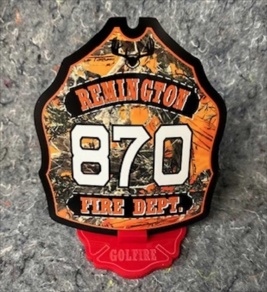 SHIELD STAND – GOLFIRE FIREFIGHTER SHIELDS - METAL AND LEATHER HELMET ...