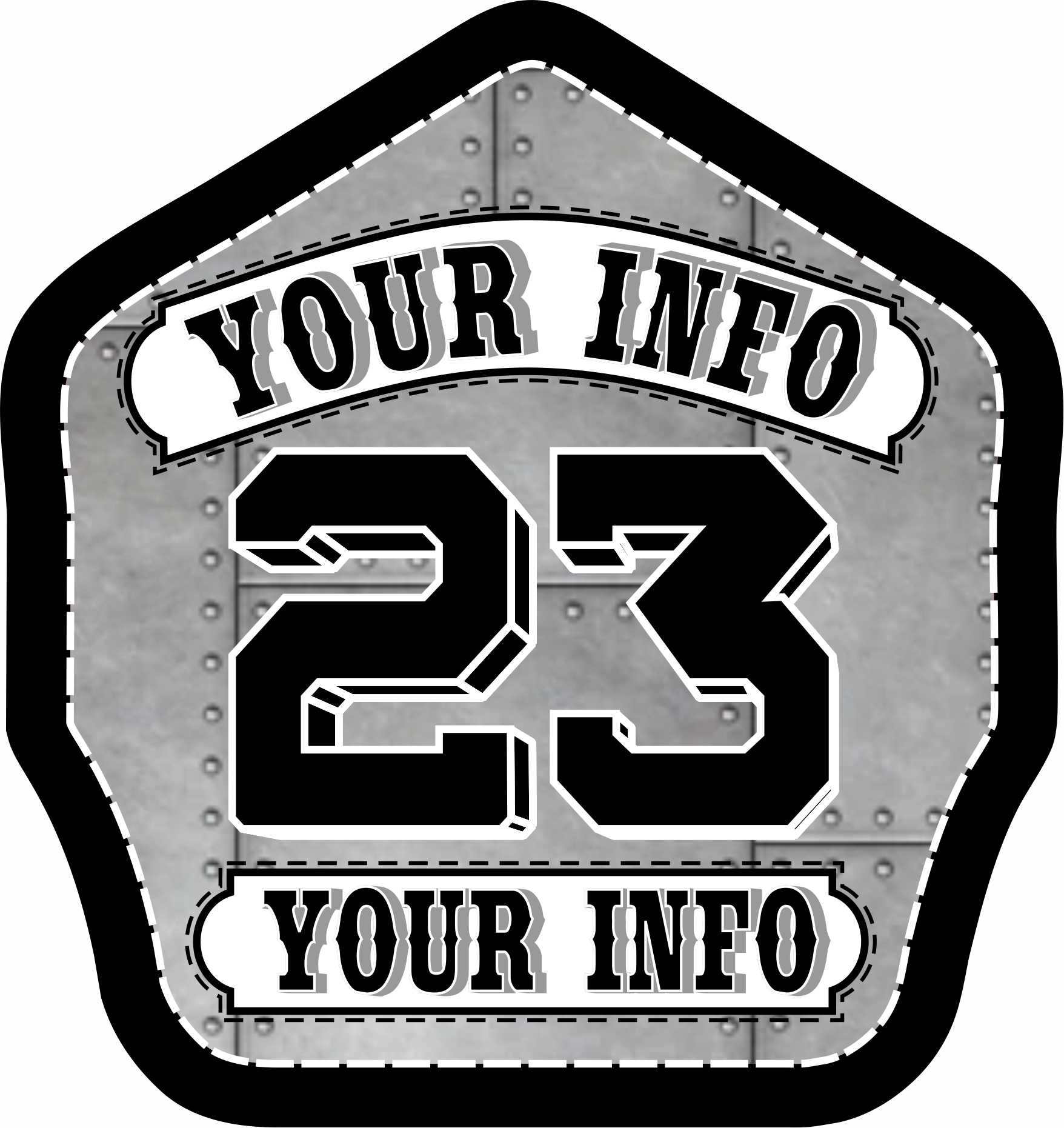 RTG14 METAL TIN FIRE SHIELD – GOLFIRE FIREFIGHTER SHIELDS - METAL AND ...