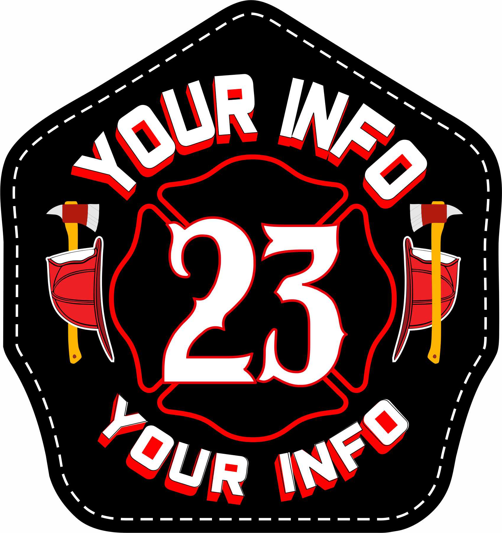 RTG18 METAL TIN FIRE SHIELD – GOLFIRE FIREFIGHTER SHIELDS - METAL AND ...